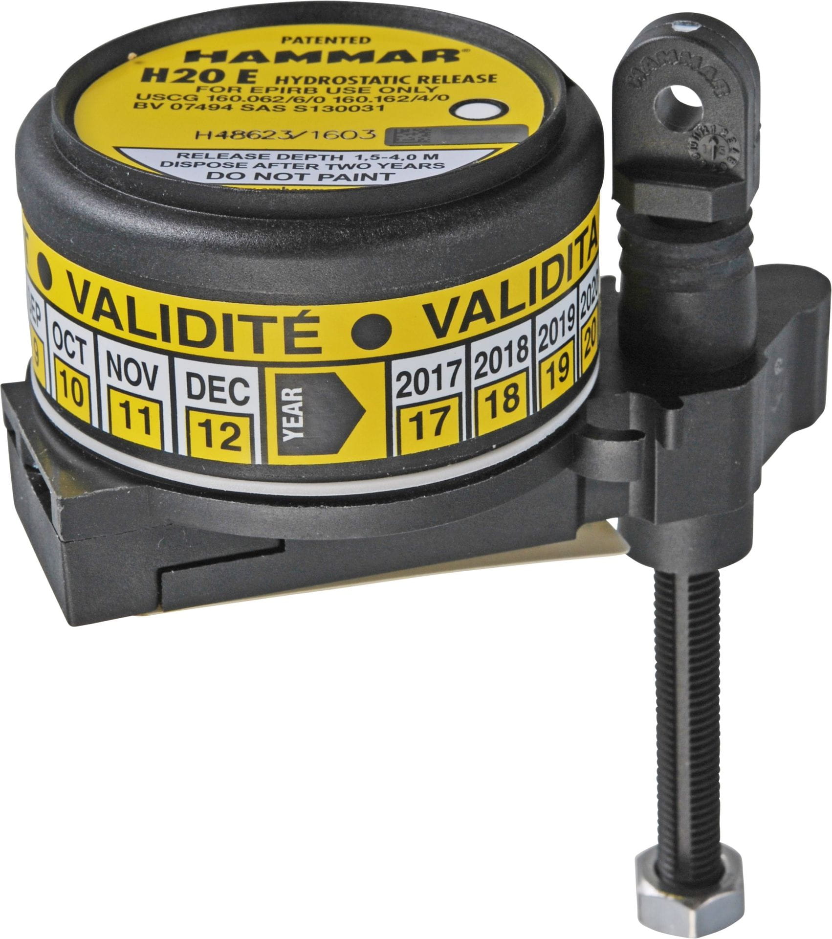 HAMMAR H20E hydrostatic release unit HRU for EPIRB | TOPLICHT